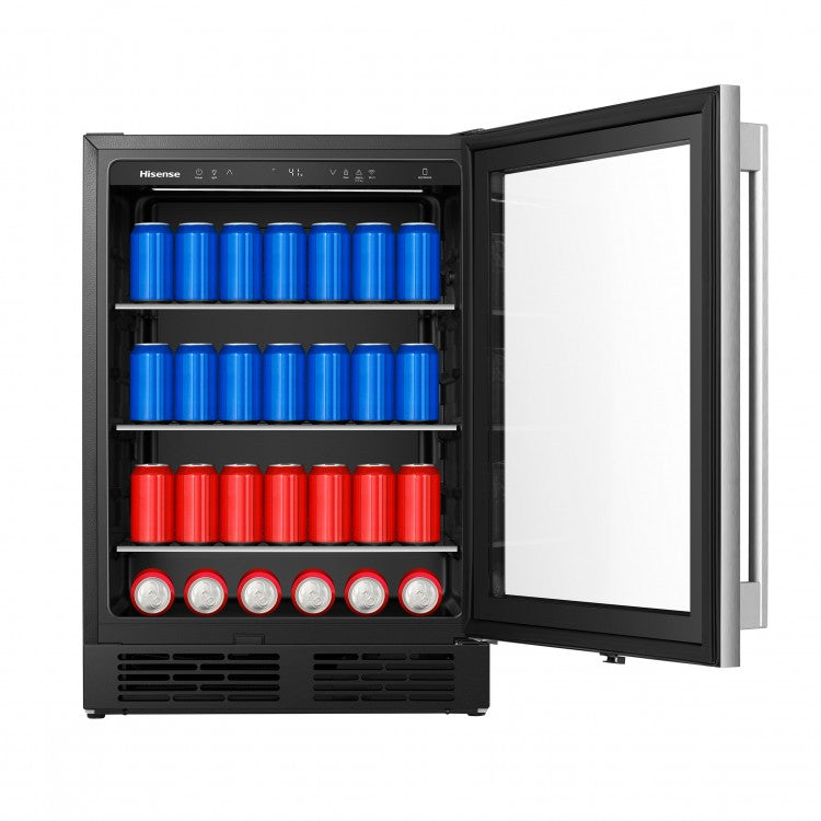 Hisense 24" 5.3 cu. ft. Compact Refrigerator - 164 Cans - Stainless St ...