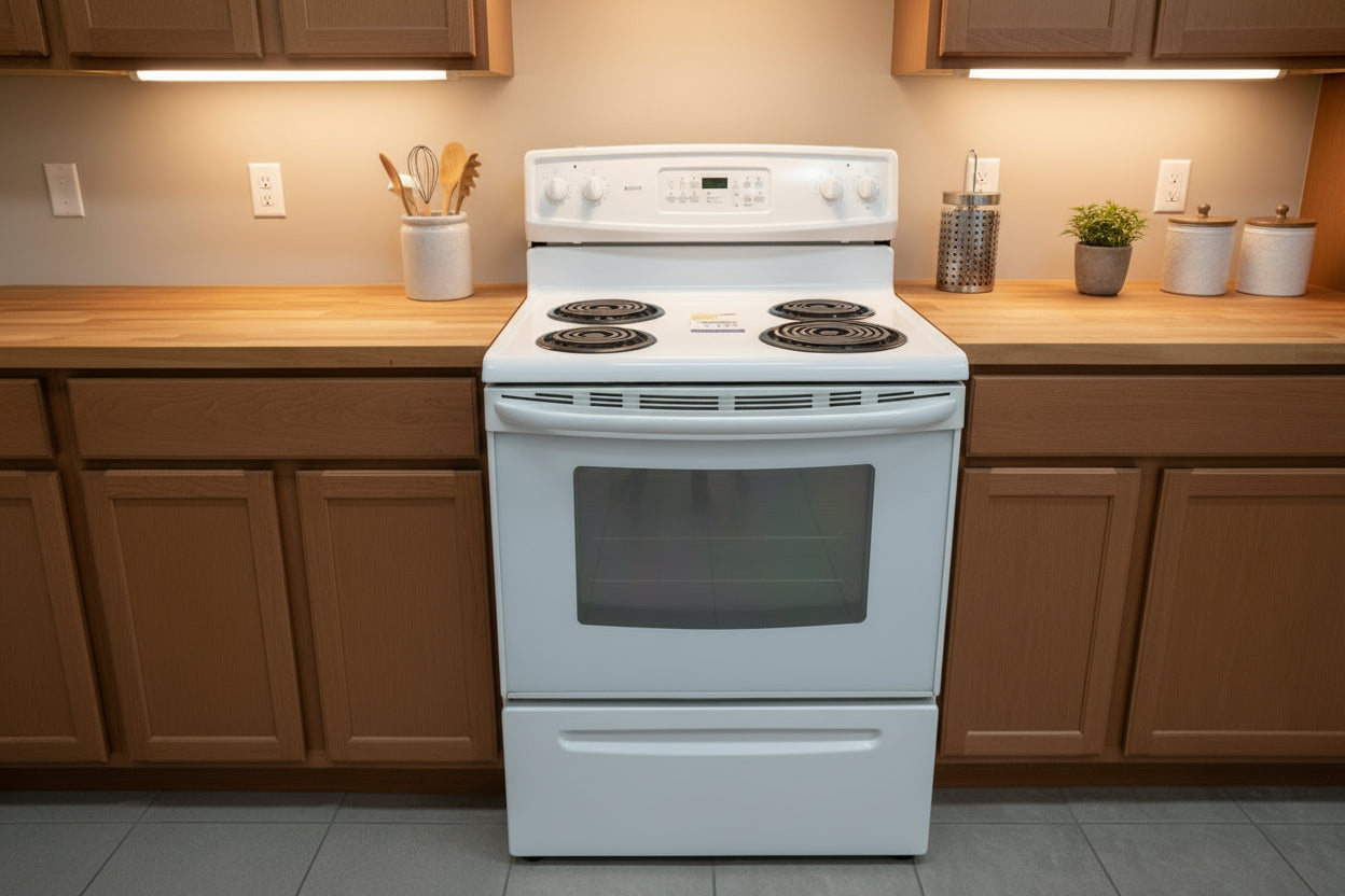 Kenmore 30'' Cooker - Coil - White - Refurbished – Econoplus